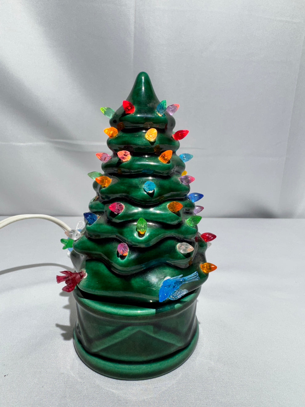 Vintage ceramic light-up 6” Christmas tree 70’s Holiday decor ...